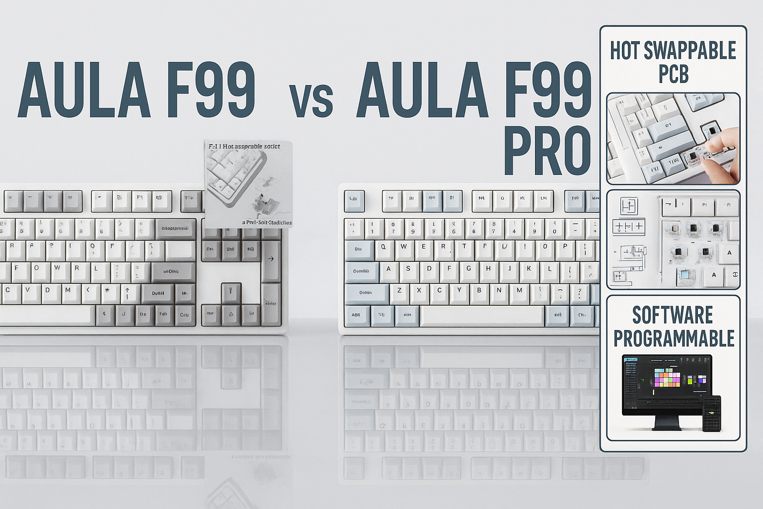 Aula F99 vs F99 Pro Keyboards: Detailed Comparison - Trustly Reviews